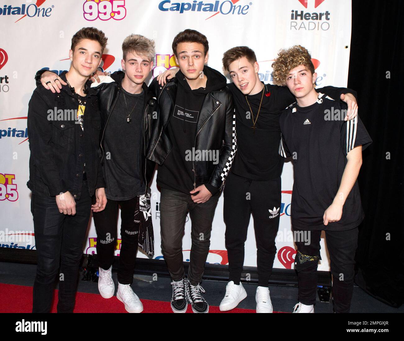 Corbyn Besson, from left, Jonah Marais, Zach Herron, Daniel Seavey and ...