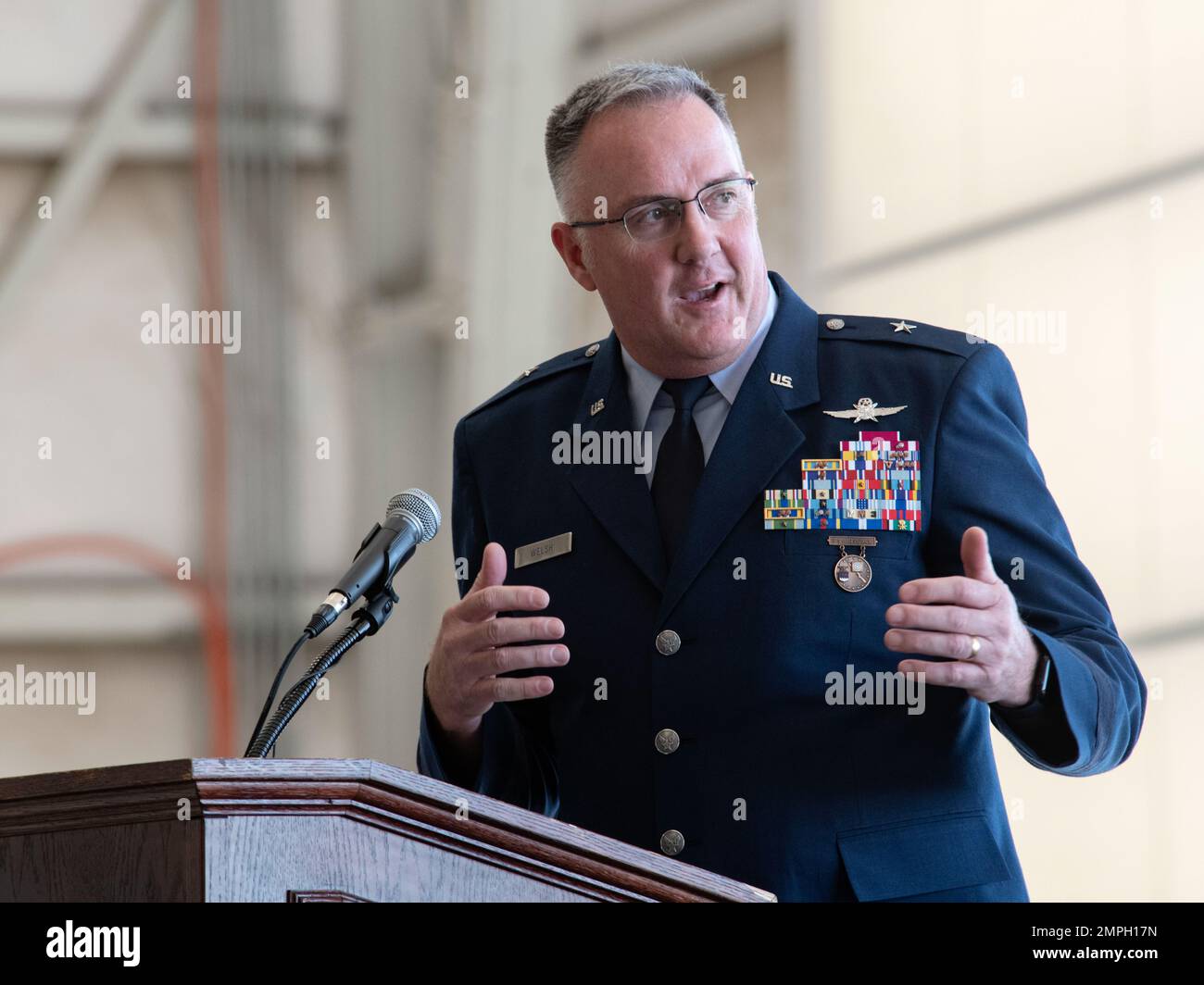 Brig. Gen. Gent Welsh, Commander, Washington Air National Guard ...