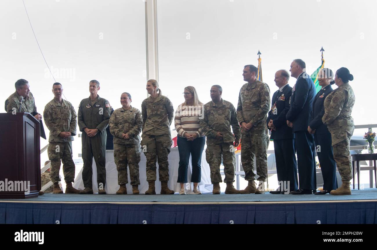 Washington Air National Guard Col. Mike Berens (left), along with ...
