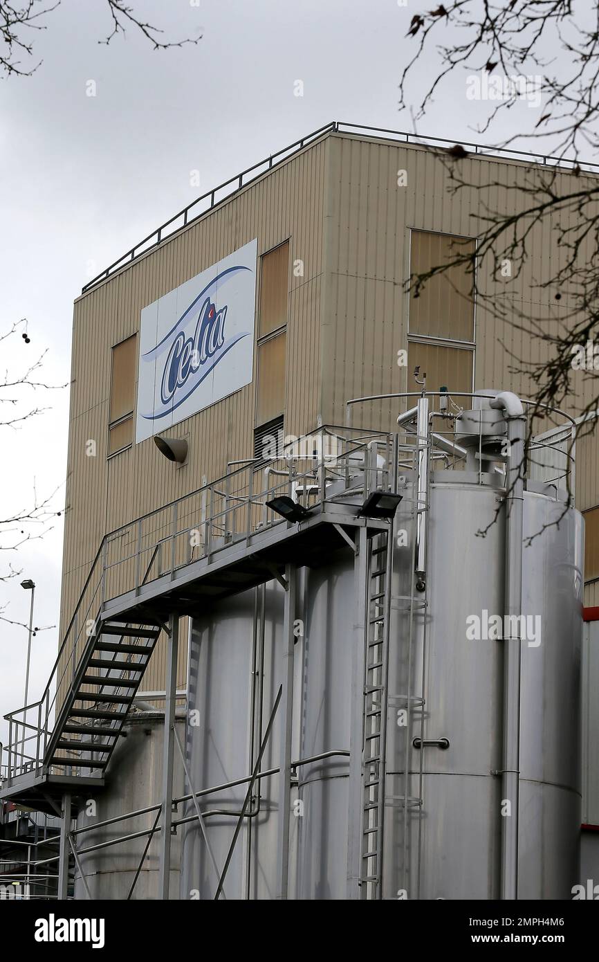 Part of the Lactalis plant and milk production site where possible ...