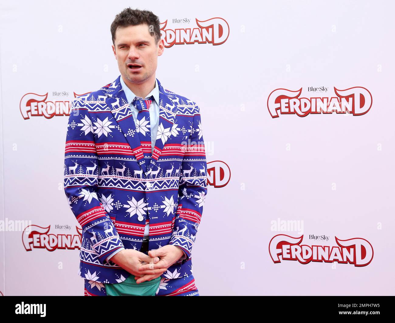 Flula Borg arrives at the LA Premiere of "Ferdinand" at the 20th ...