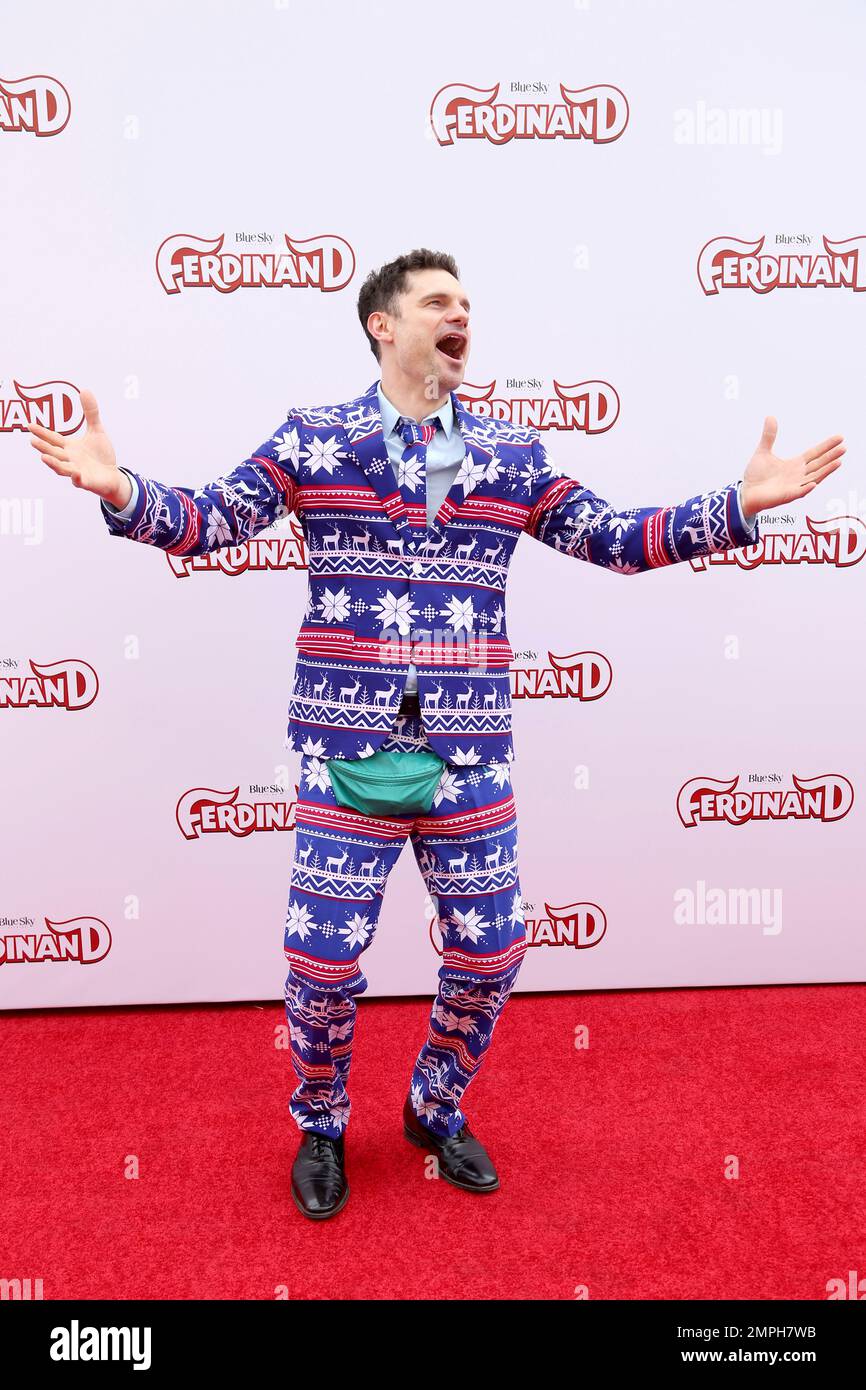 Flula Borg arrives at the LA Premiere of "Ferdinand" at the 20th ...