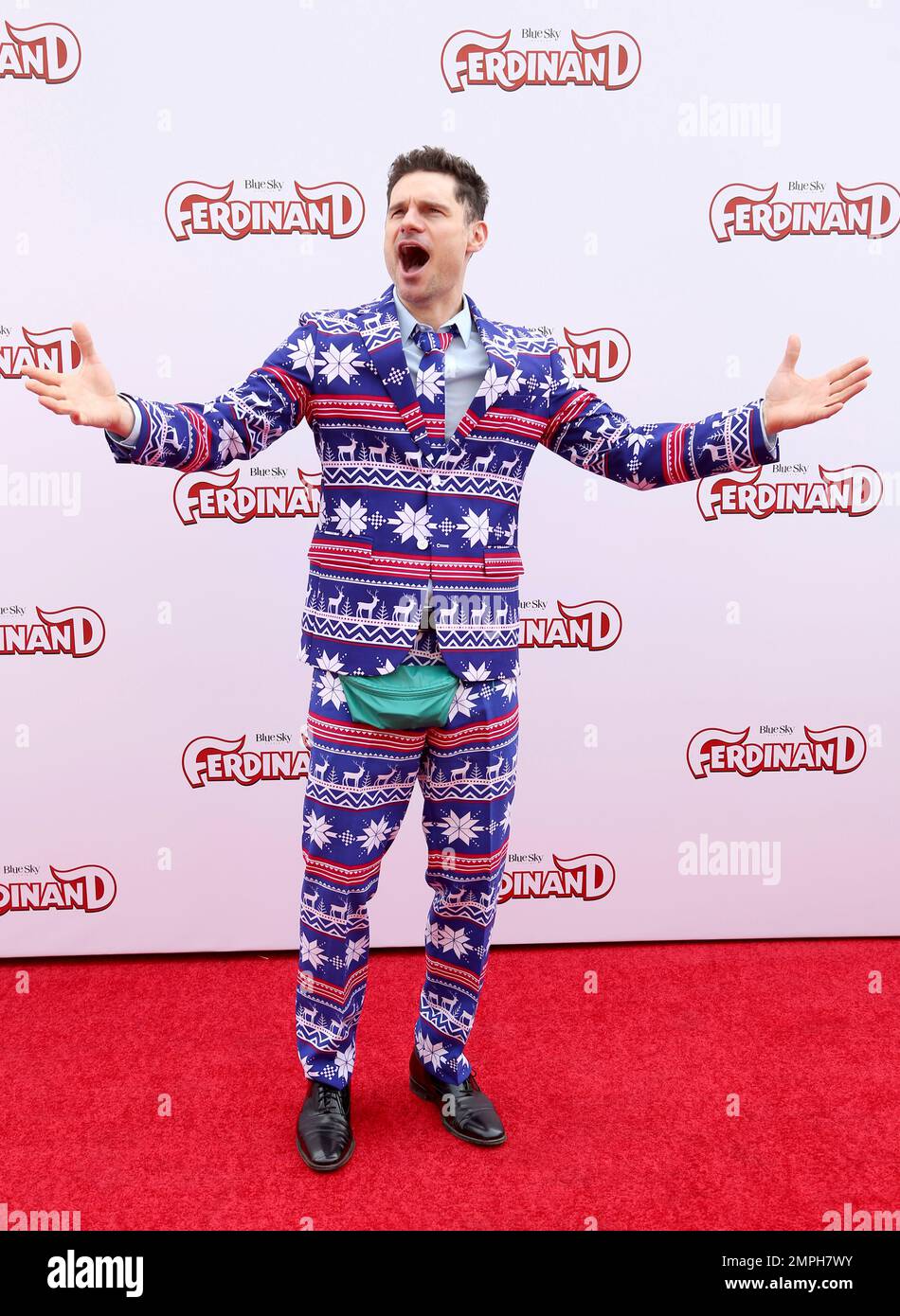 Flula Borg arrives at the LA Premiere of "Ferdinand" at the 20th ...