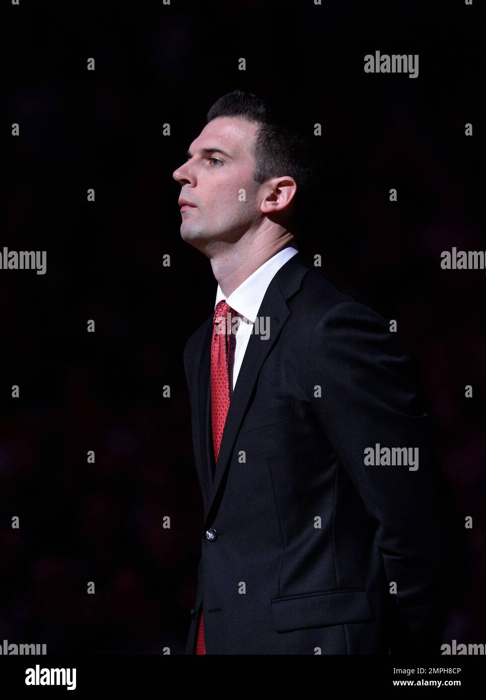Louisville interim head coach David Padgett stands during the ...