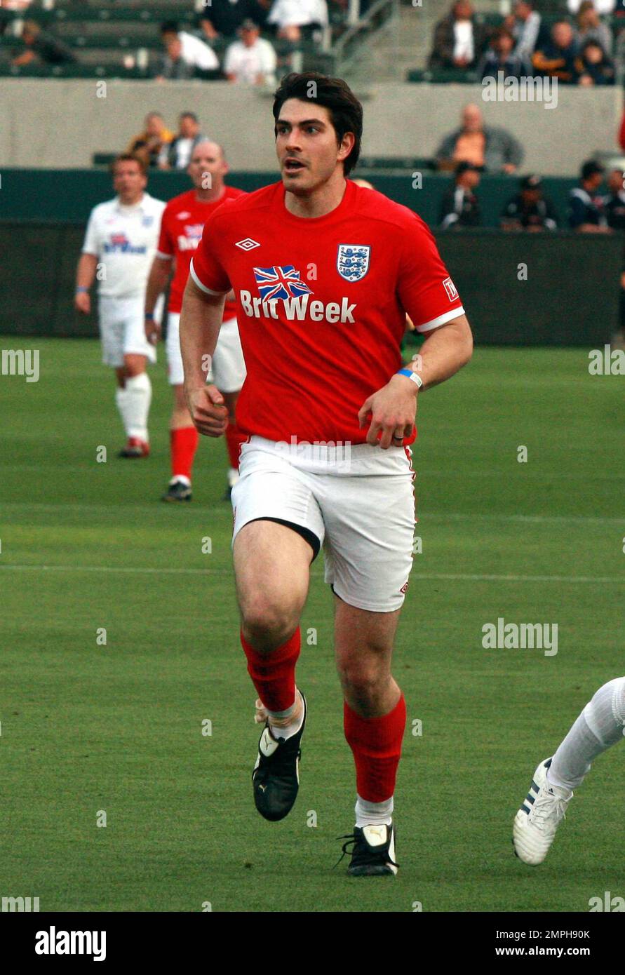 Brandon Routh playing at the BritWeek 2010 Celebrity Soccer Game at the ...