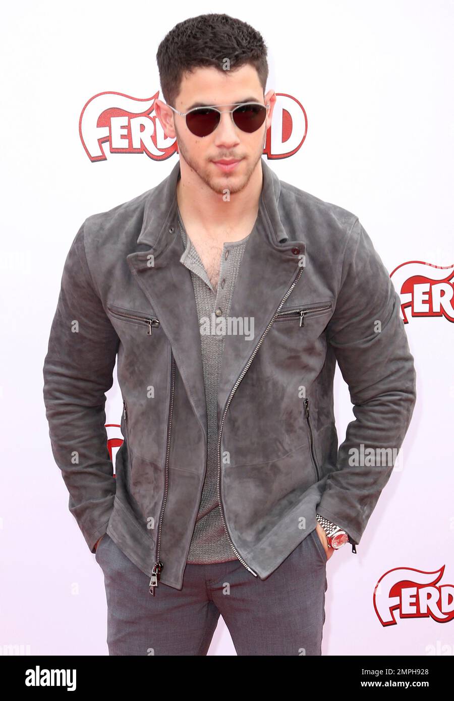 Nick Jonas arrives at the LA Premiere of "Ferdinand" at the 20th ...