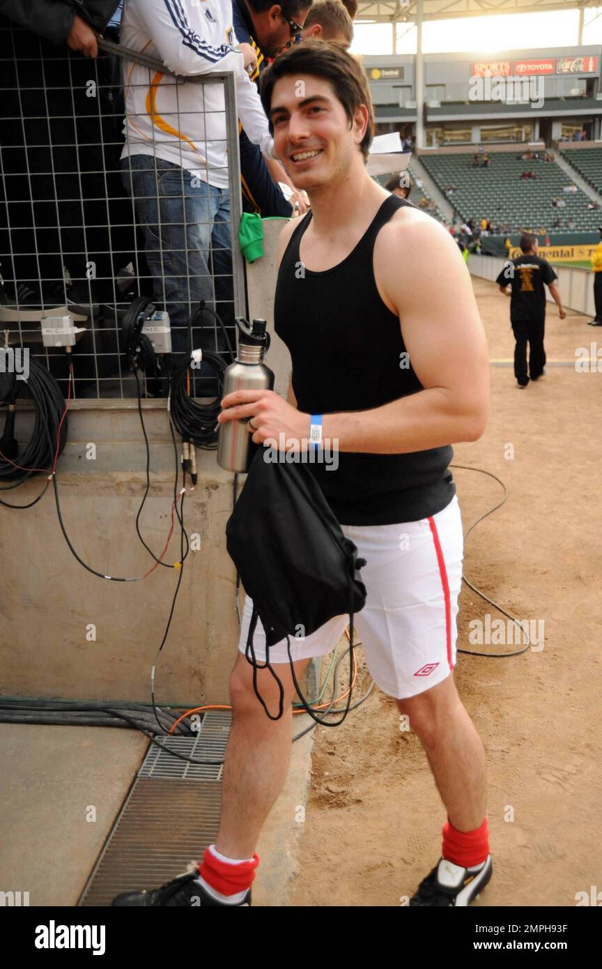 Brandon Routh after the BritWeek 2010 Celebrity Soccer Game at the Home ...