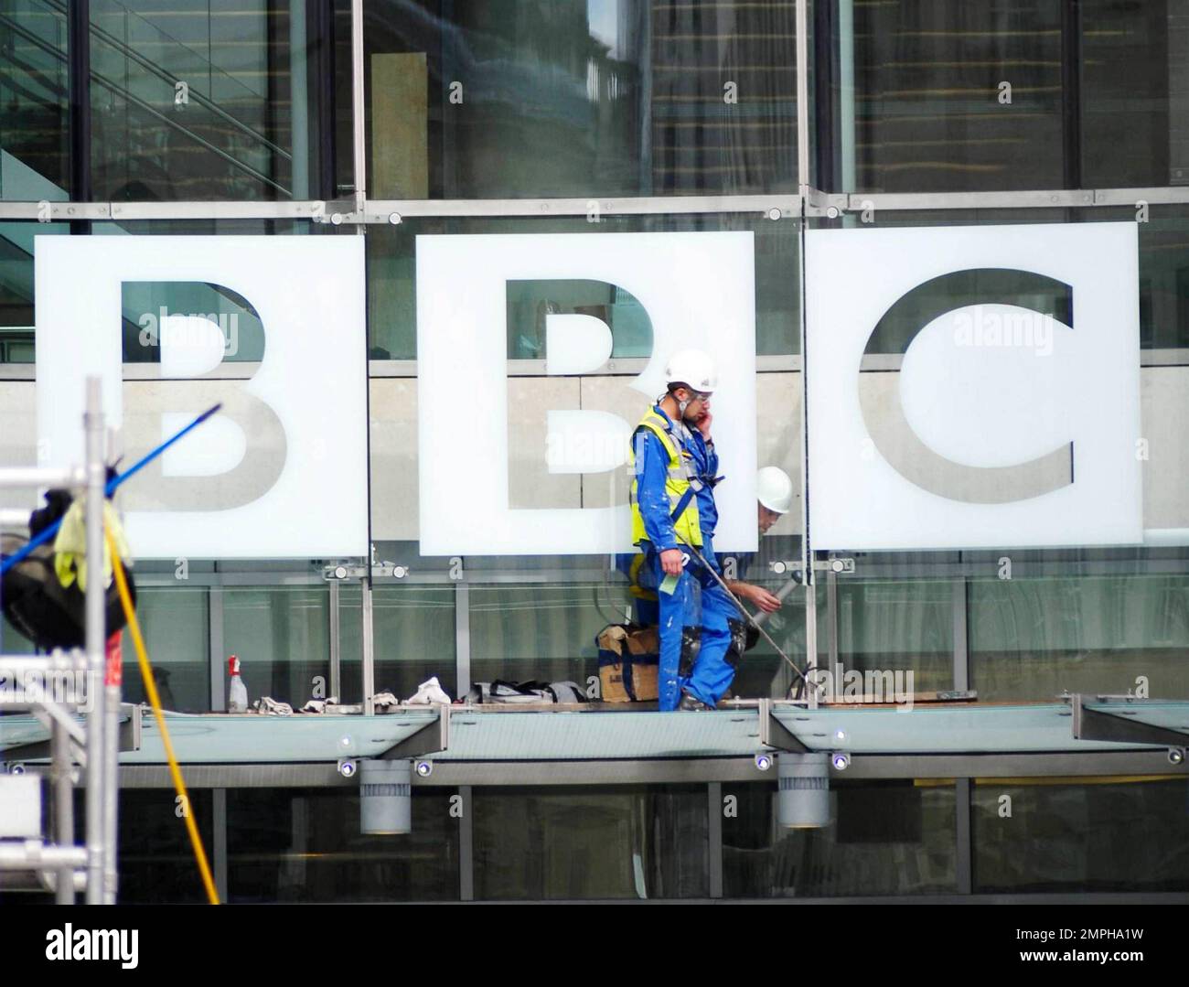 Exterior views of the Broadcasting House under renovation, home to the ...
