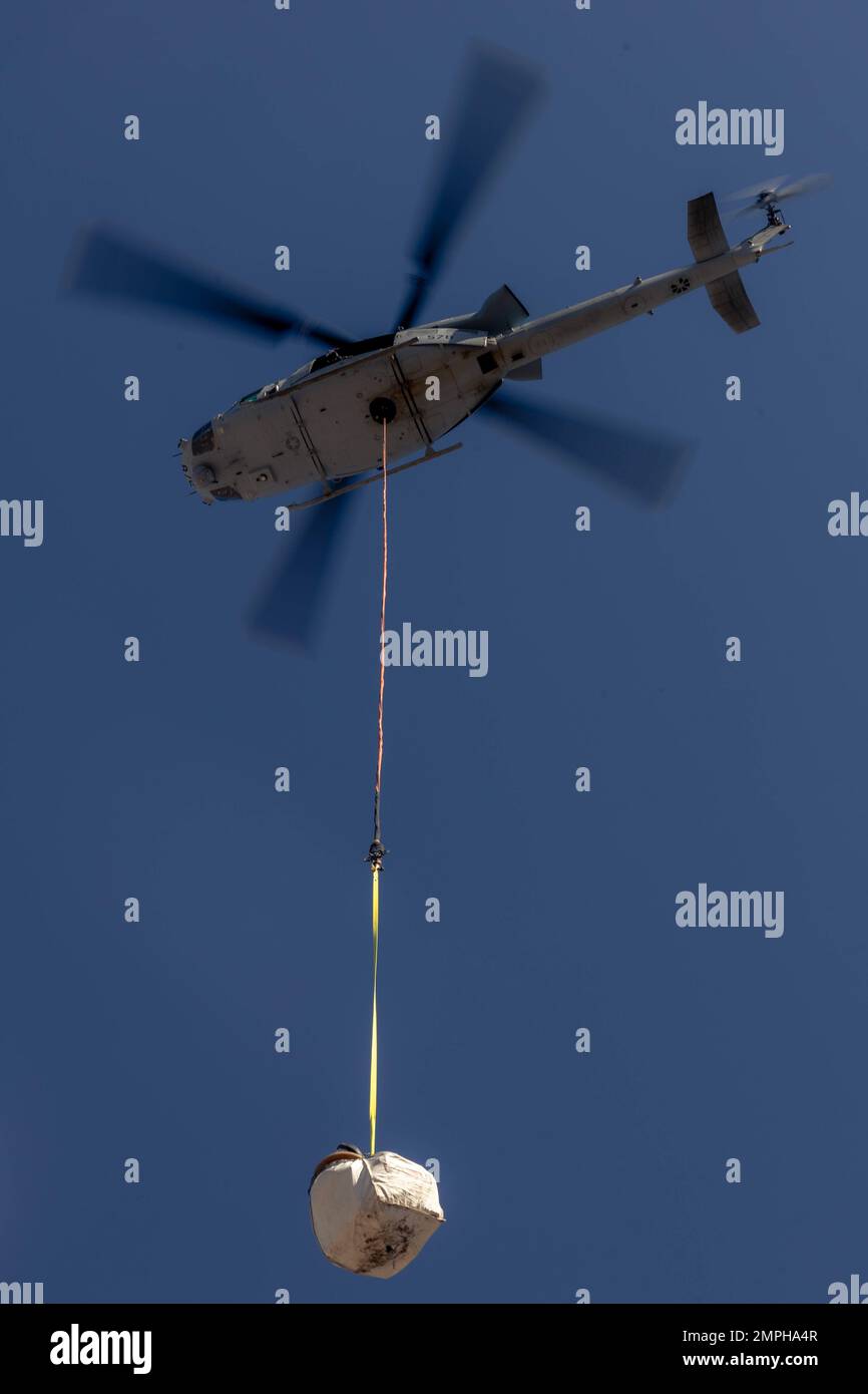 A UH-1Y Venom helicopter with Marine Light Attack Helicopter Training ...