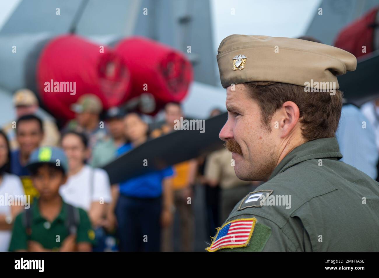 221016-N-SI601-1038 MANILA BAY (Oct. 16, 2022) Lt. Teddy Fox, from ...