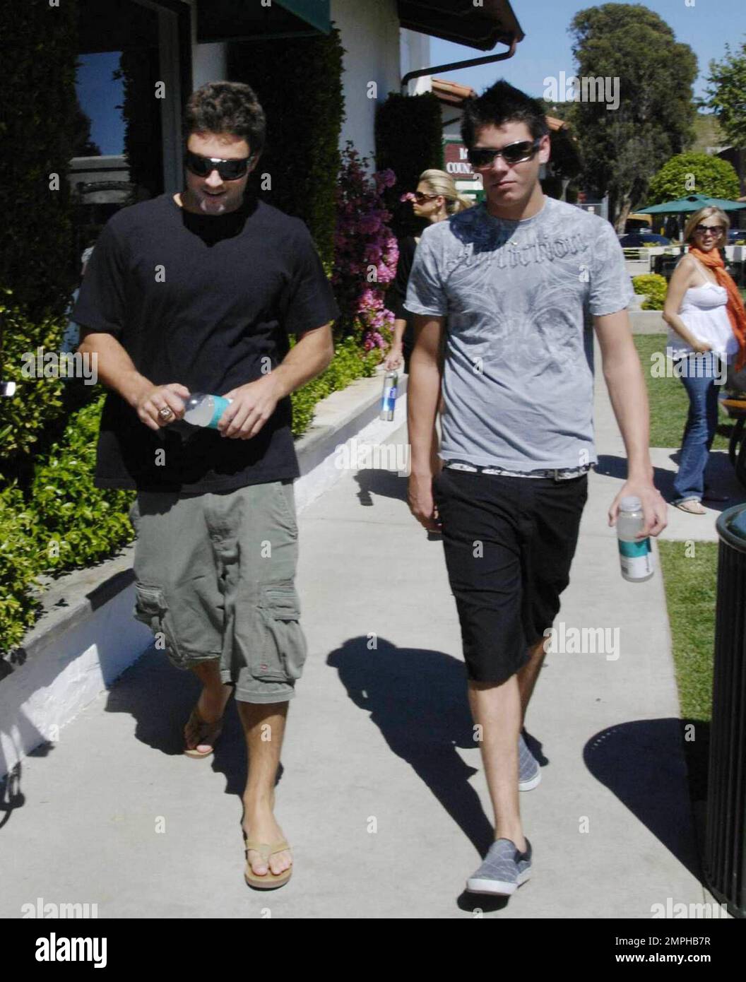 Brody Jenner, Cora Skinner (check) and Frankie Delgado enjoy a beautiful afternoon at the Malibu ...