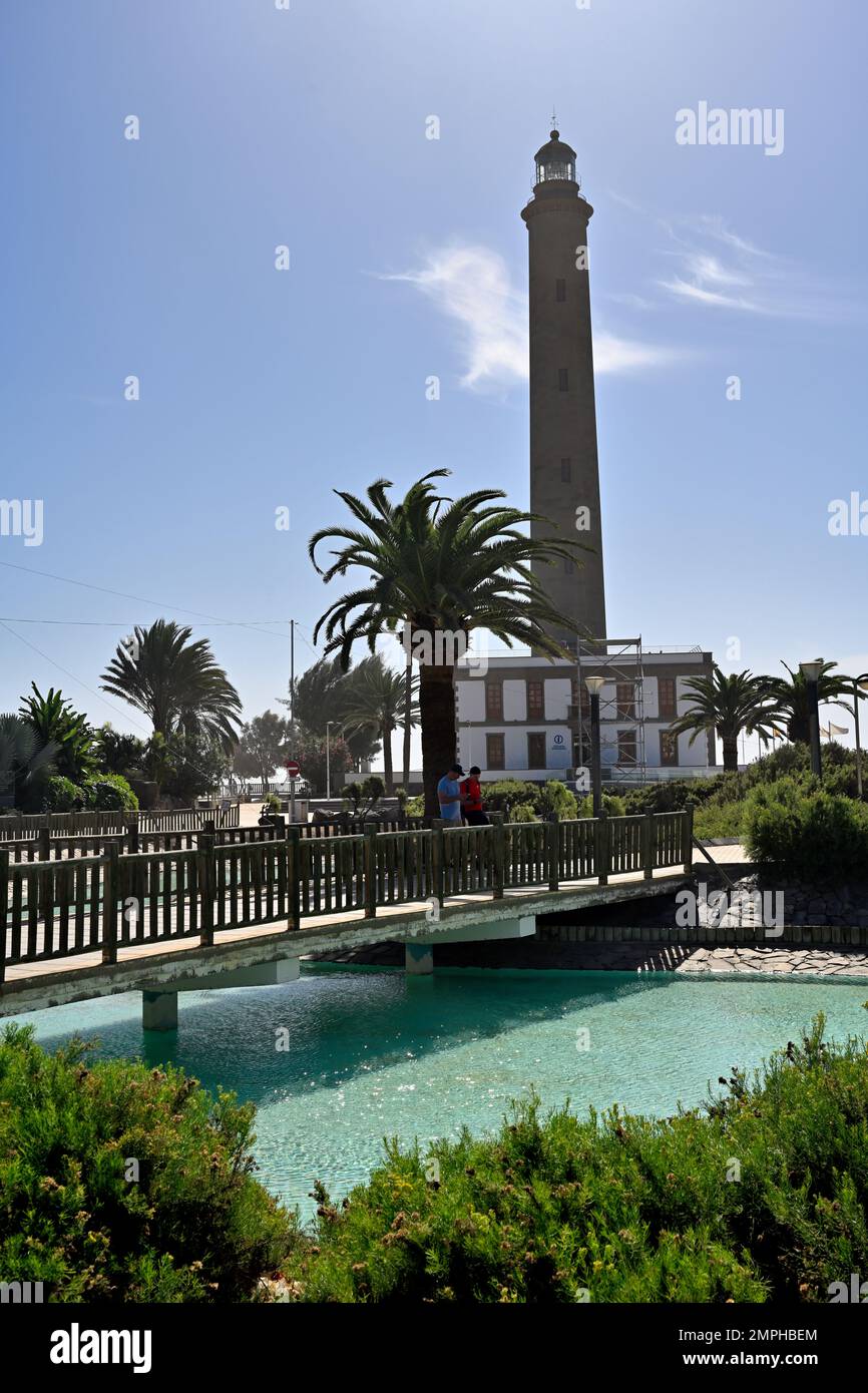 Maspalomas landmark 1890s lighthouse, Faro de Maspalomas, with ...