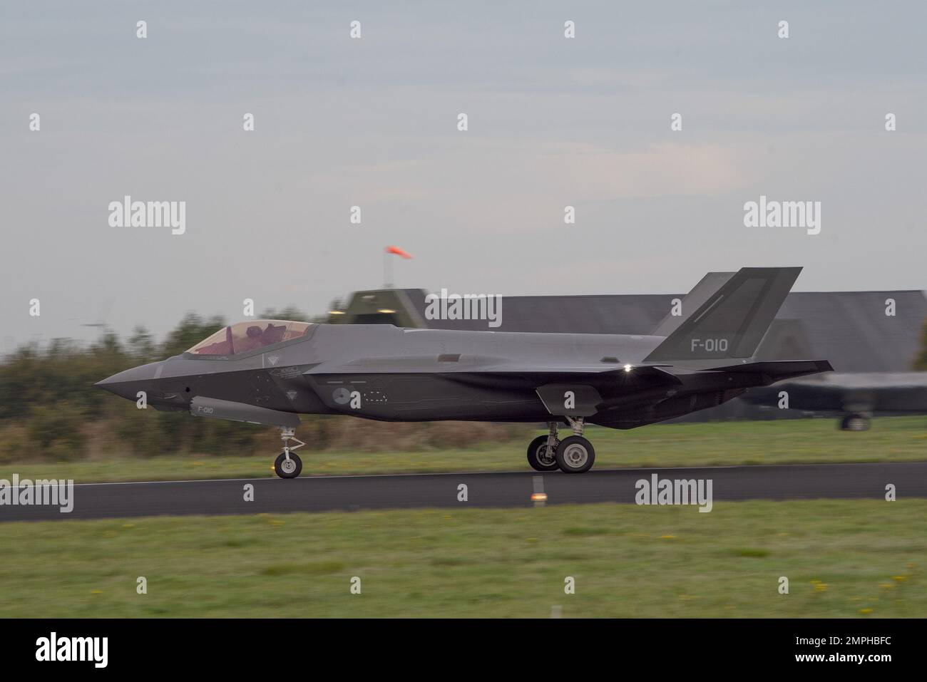 A Royal Netherlands Air Force F-35A Lightning II taxis for takeoff ...