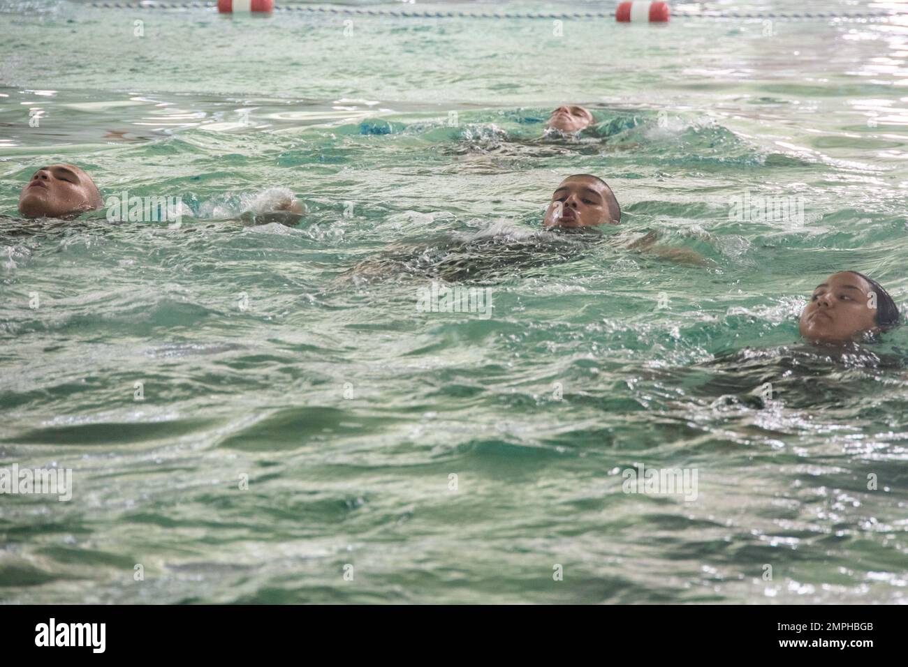 U.S. Marine Corps recruits with Charlie Company, 1st Recruit Training ...