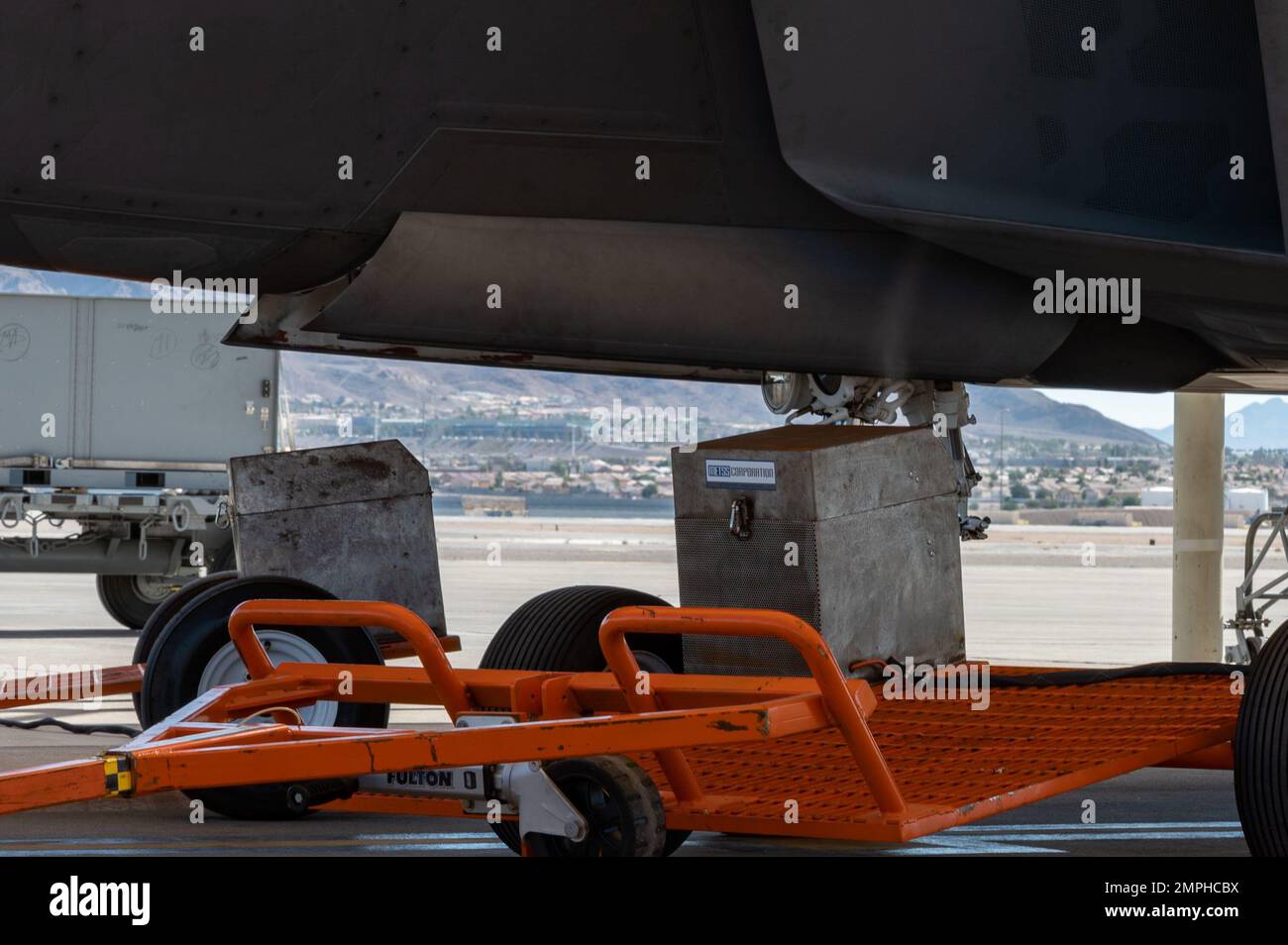 An F-22 Raptor assigned to the 53rd Wing, Eglin Air Force Base, idles ...