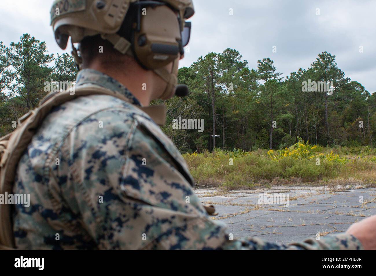 U.S. Marine Corps Sgt. Alexander Locconielsen, a low-altitude air ...