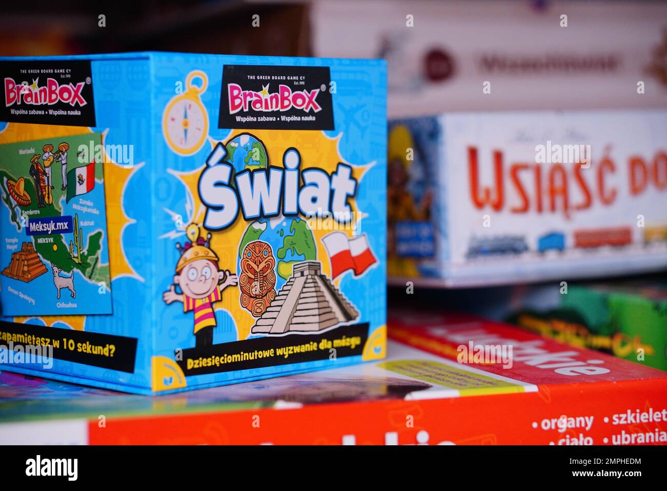The Polish edition of the Brainbox game with the world as a topic Stock ...