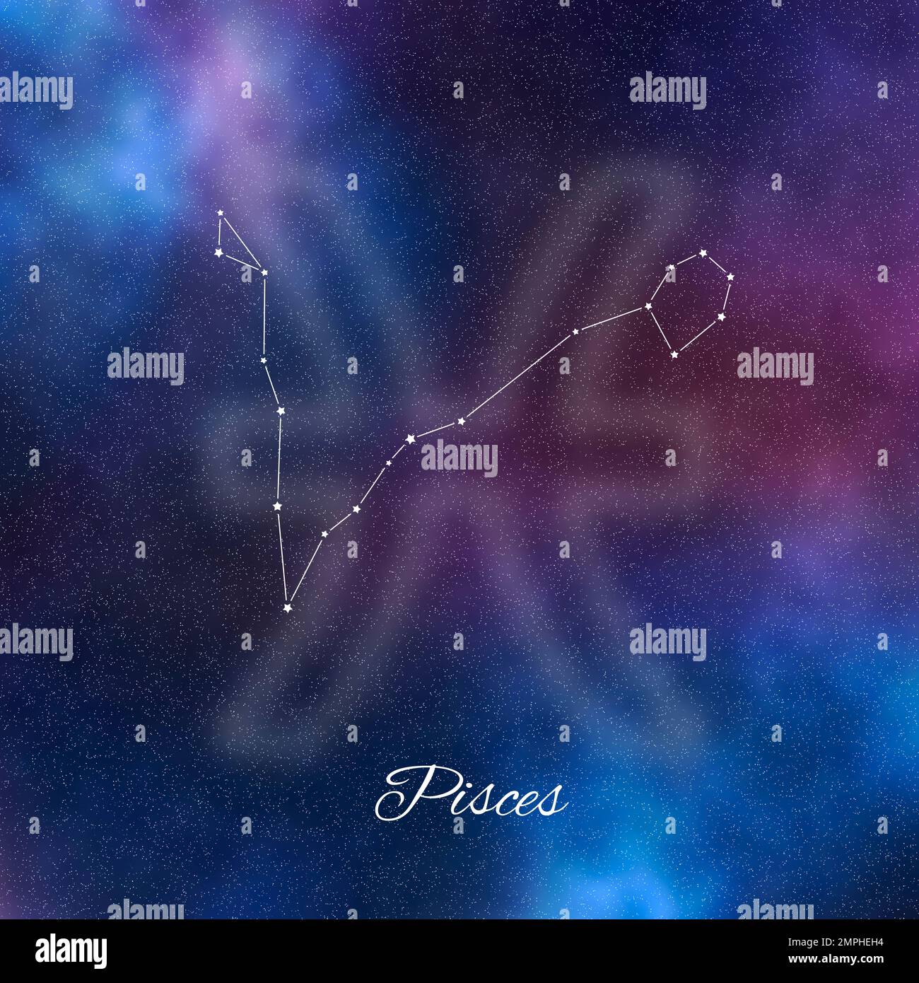 Zodiac pisces constellation sign hi-res stock photography and images ...