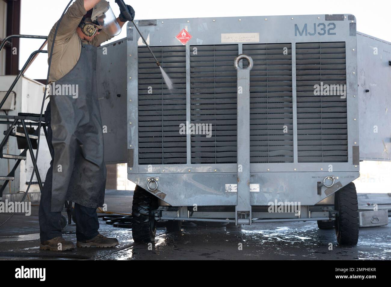 A U.S. Air Force Airman assigned to the 355th Equipment Maintenance ...