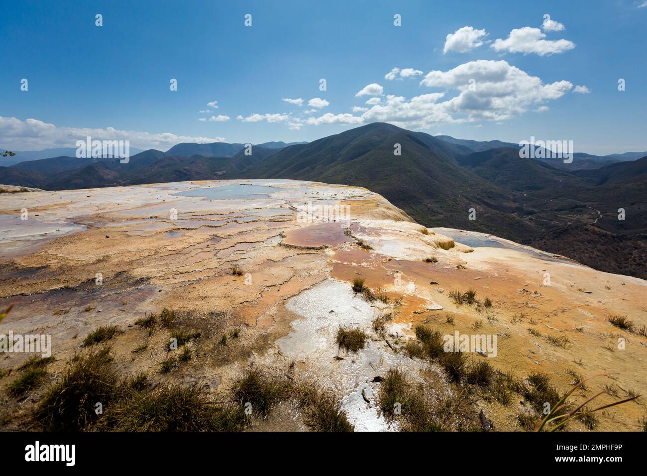 Beautiful landscape of natural infinity pool Hierve el Agua, waterfalls ...