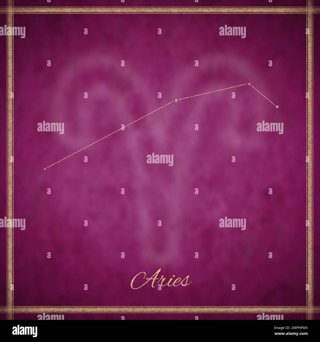 Aries zodiac sign, constellation lines, Aries symbol Stock Photo - Alamy