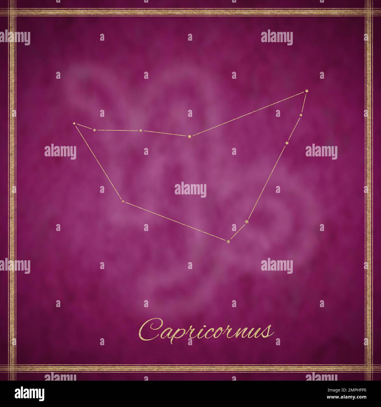Capricorn zodiac sign, constellation lines, Capricorn symbol Stock ...
