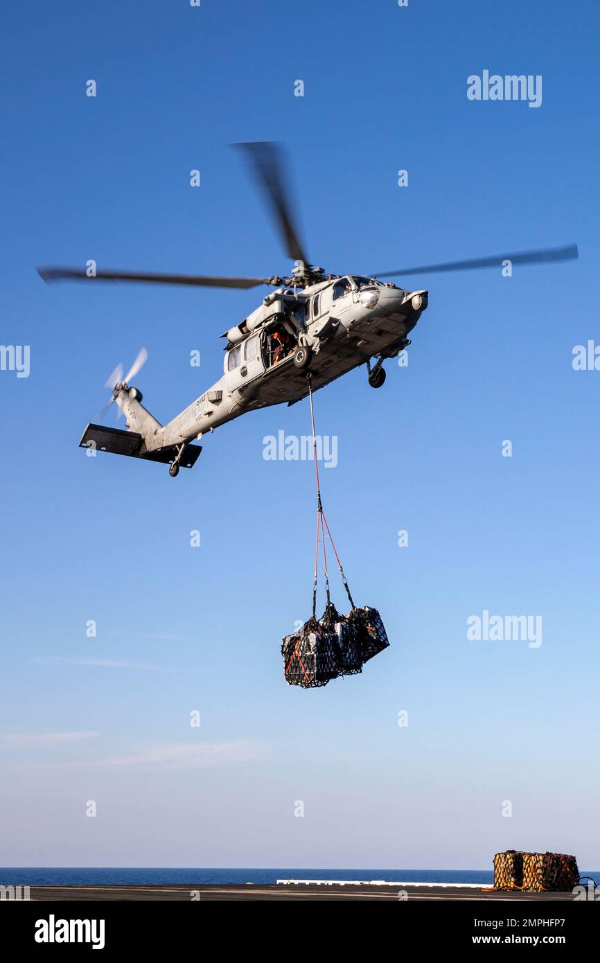 221020-N-ZG822-1113 ADRIATIC SEA (Oct. 20, 2022) An MH-60S Nighthawk ...