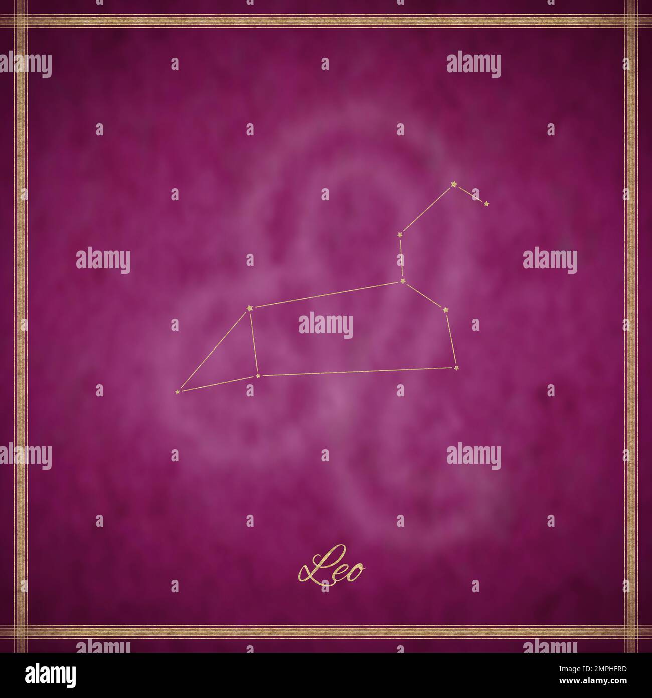 Leo zodiac sign, constellation lines, Leo symbol Stock Photo - Alamy