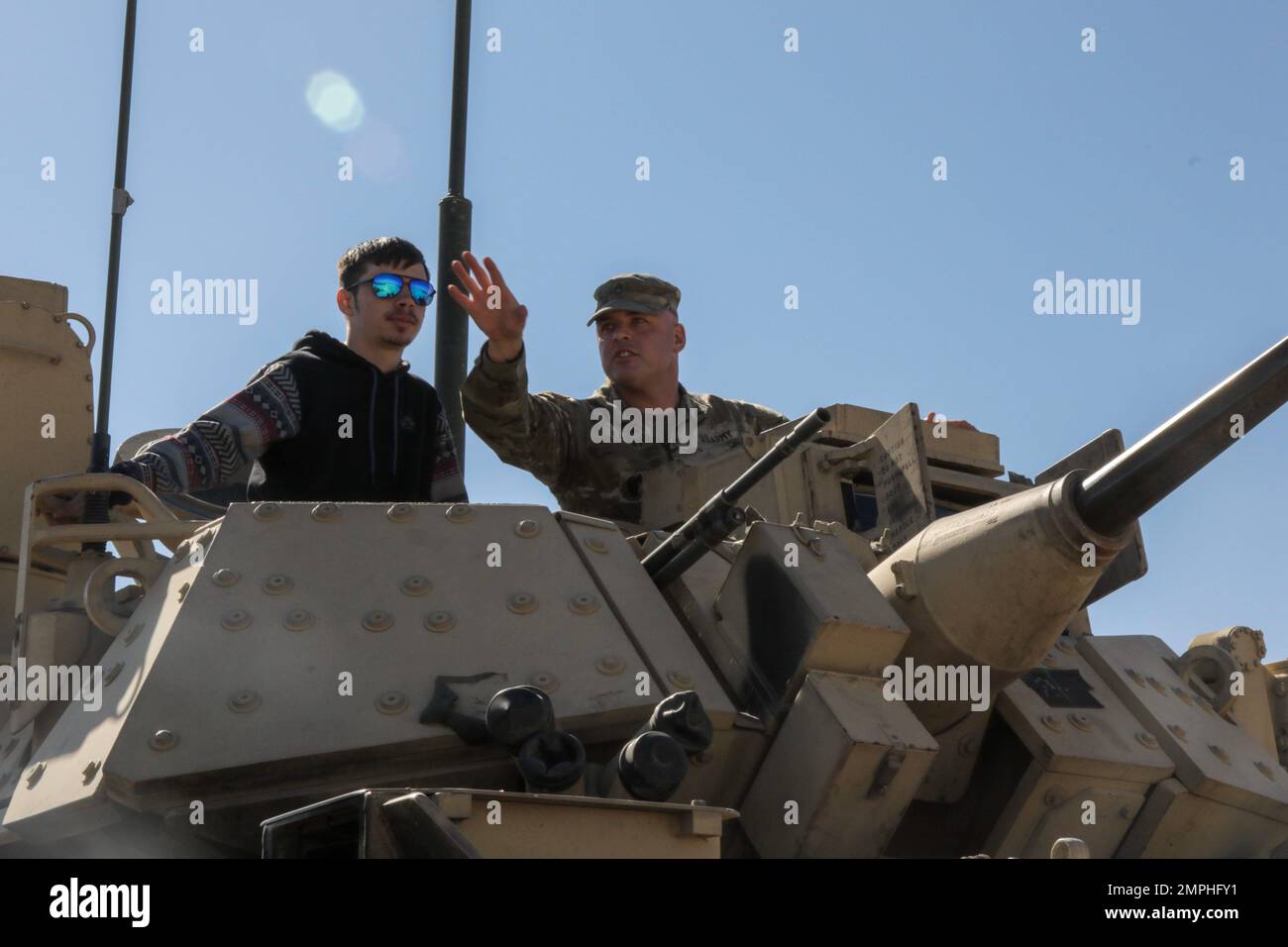 U.S. Army Sgt. 1st Class Taylor Easley, a master gunner with 1st ...