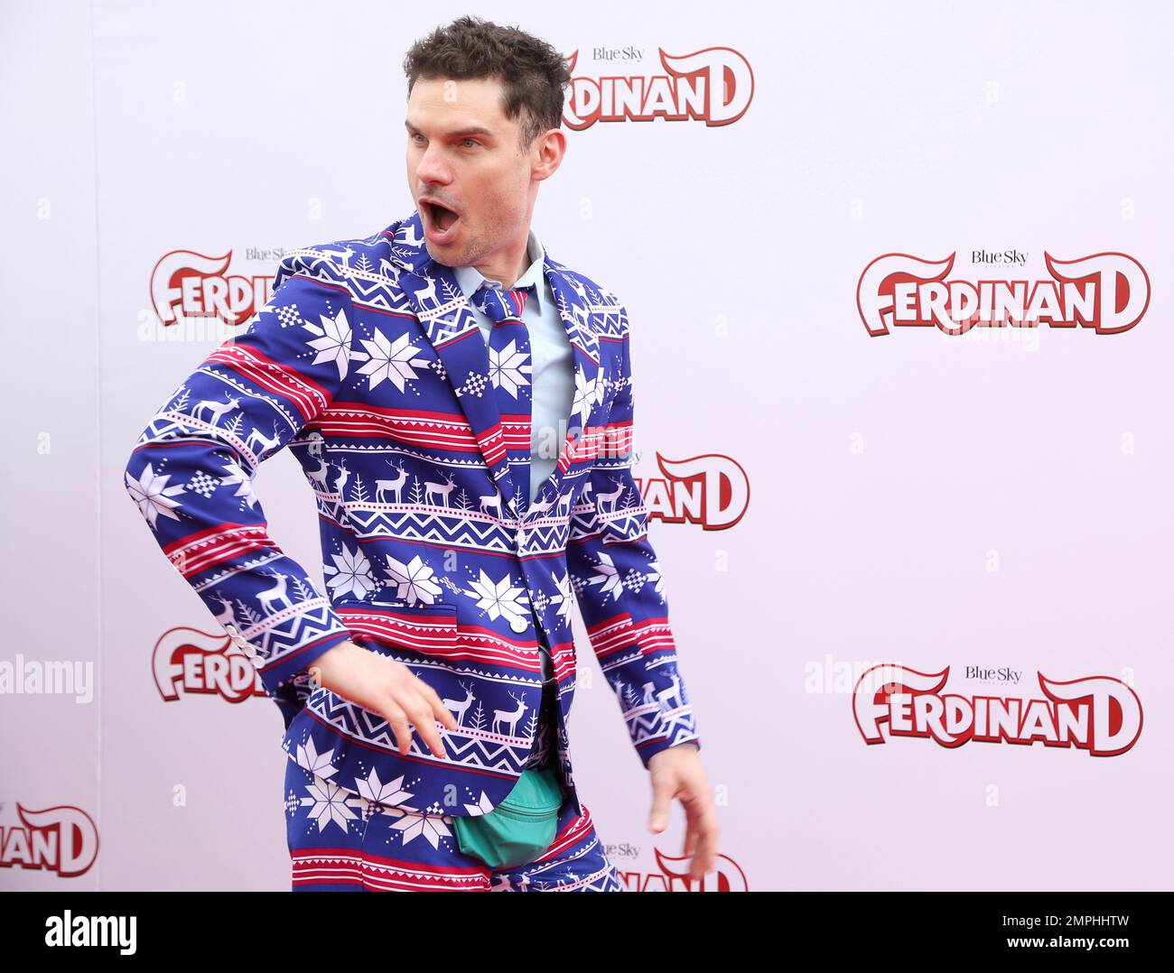 Flula Borg arrives at the LA Premiere of "Ferdinand" at the 20th ...