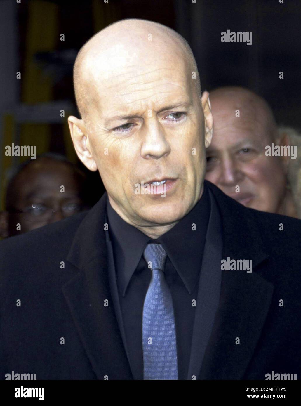 Bruce Willis arrives for an appearance on "Good Morning America" in New ...