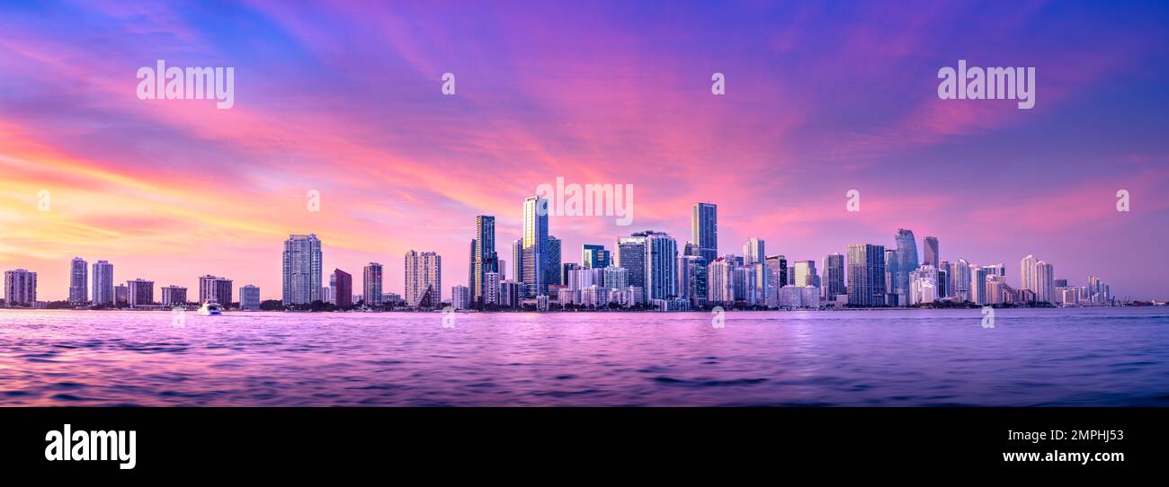 Miami sunset view hi-res stock photography and images - Alamy
