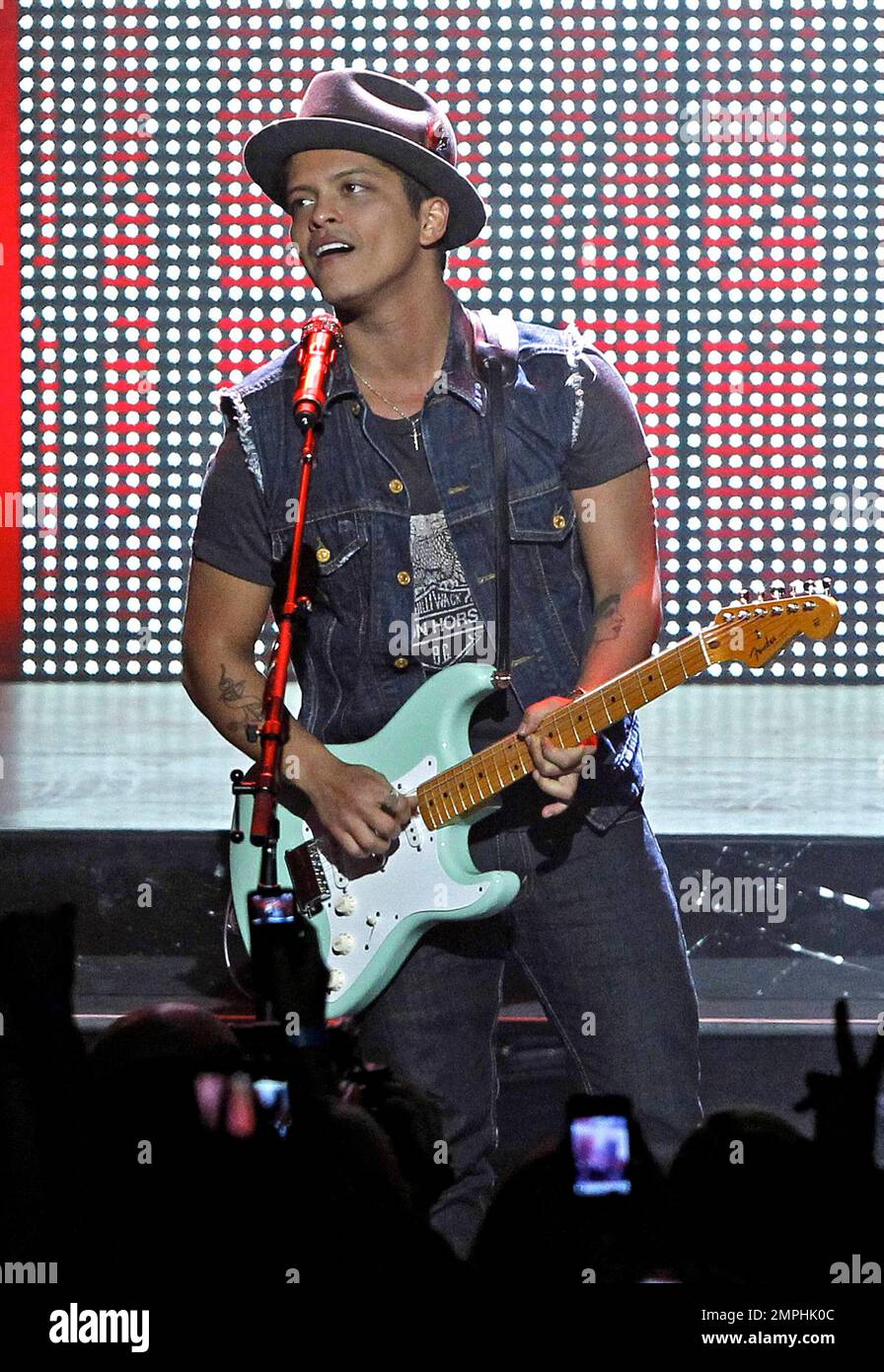 Bruno Mars performs live in concert at the Fillmore Miami Beach at the ...