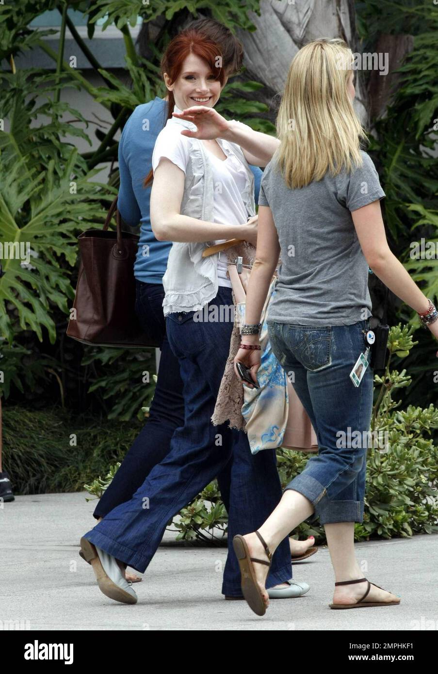 EXCLUSIVE!! Bryce Dallas Howard looks cute in a white top and jeans as ...