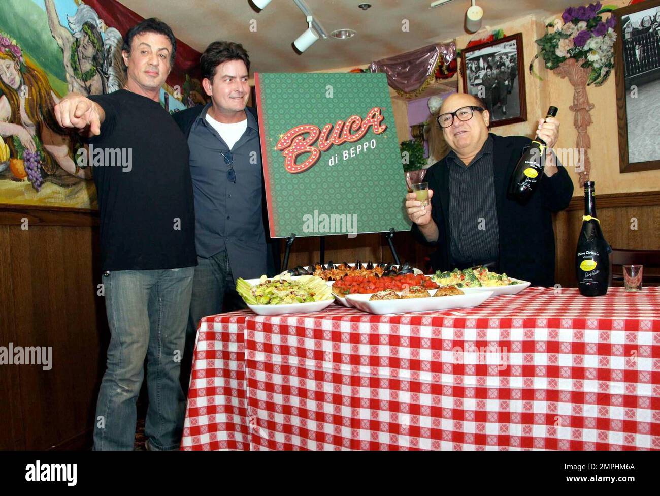 Planet Hollywood shareholder Sylvester Stallone, Charlie Sheen and ...
