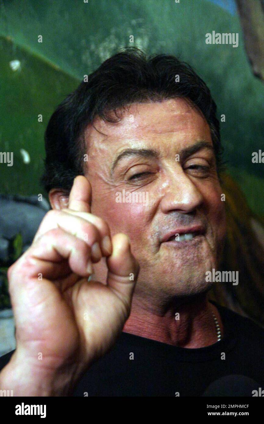 Planet Hollywood Shareholder Sylvester Stallone attends an event ...