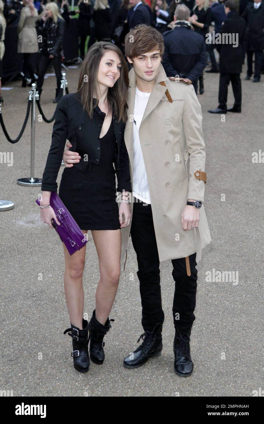 Douglas Booth poses at Kensington Gardens before heading inside for the ...