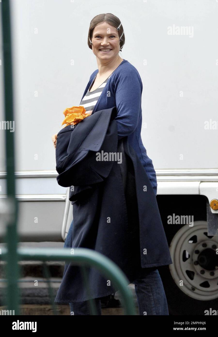 Jessica Stevenson Lynes on the set of the new film "Burke and Hare" on ...