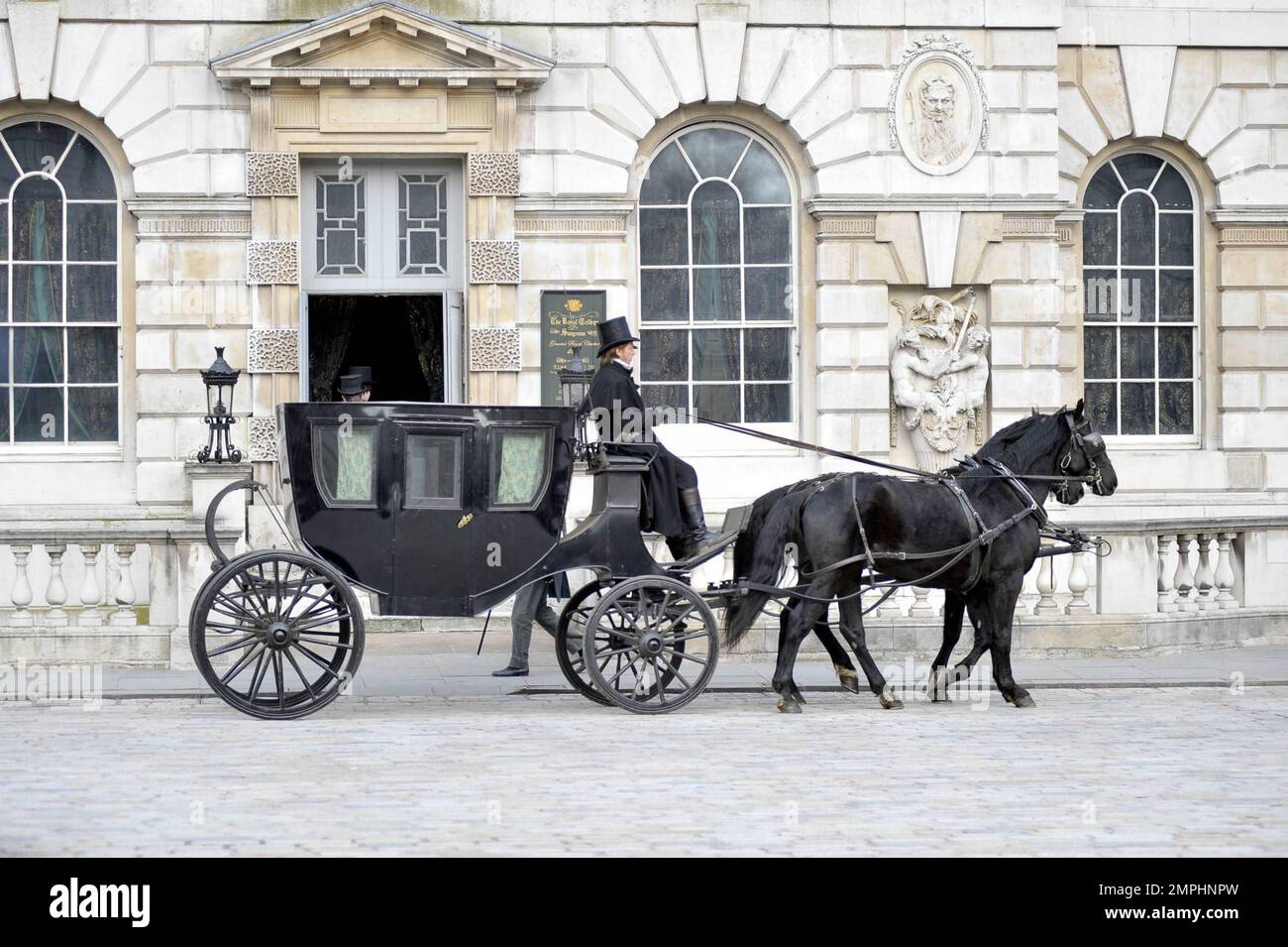 General views of the set of the new film "Burke and Hare" on location ...