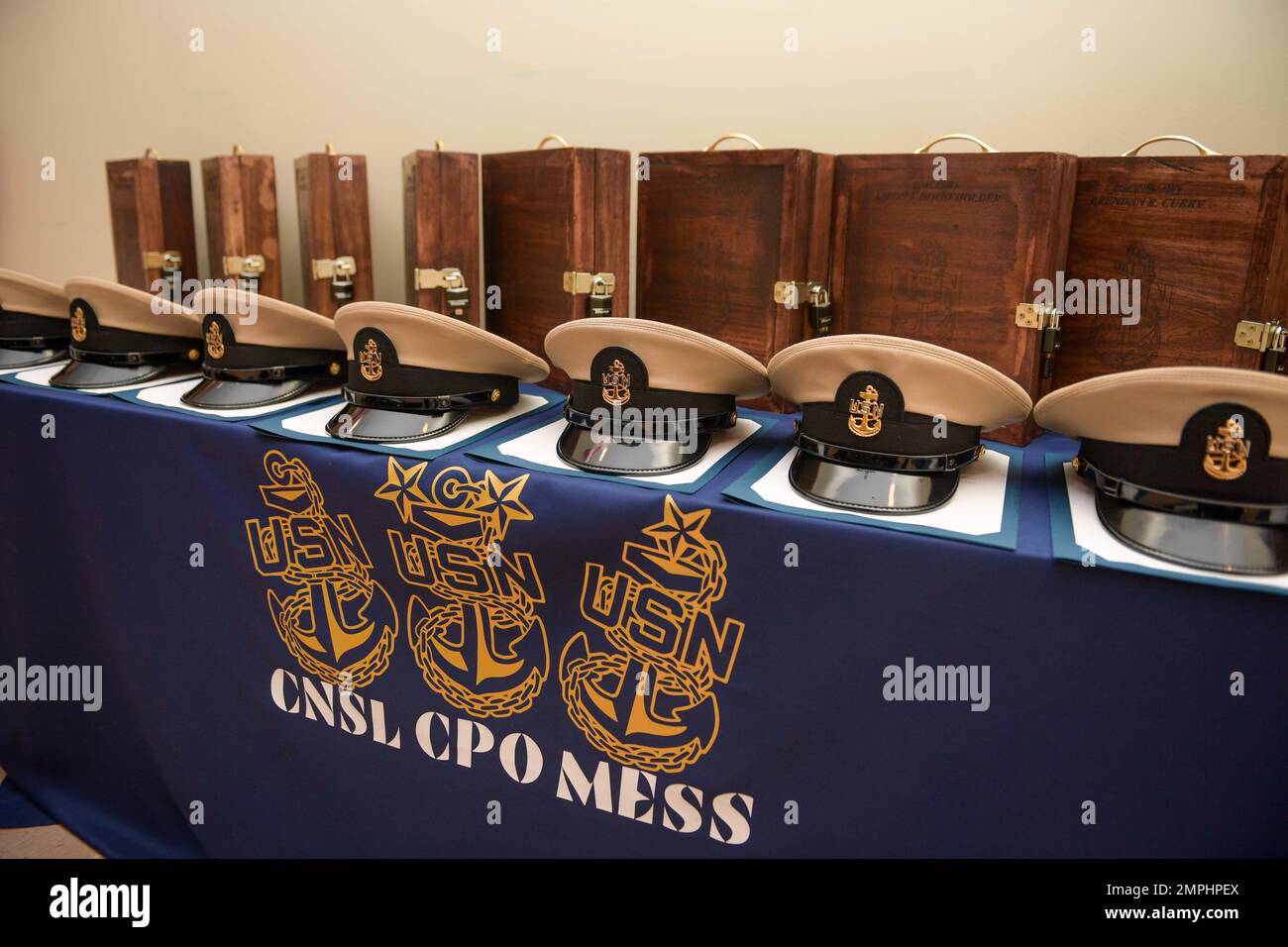 NAVAL STATION NORFOLK (Oct. 21, 2022) Chief petty officer covers sit ...