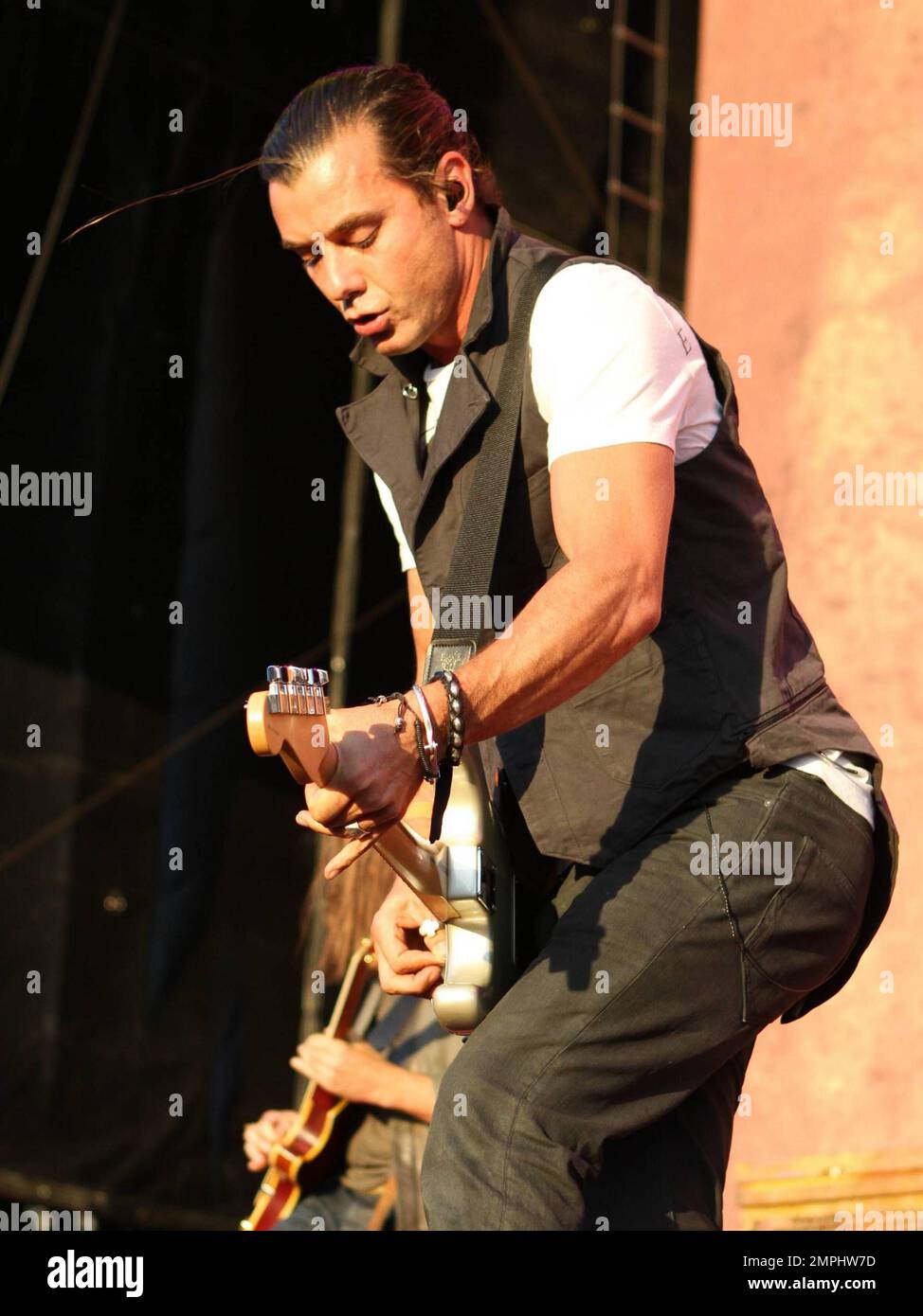 Gavin Rossdale of rock band Bush performs live on the main stage at Epicenter Twenty Ten music ...
