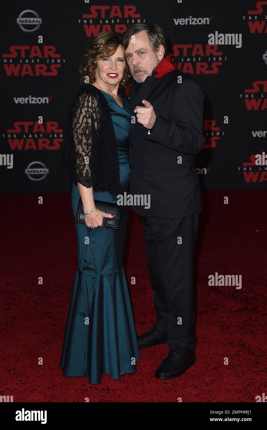 Marilou Hamill, left, and Mark Hamill arrive at the Los Angeles ...
