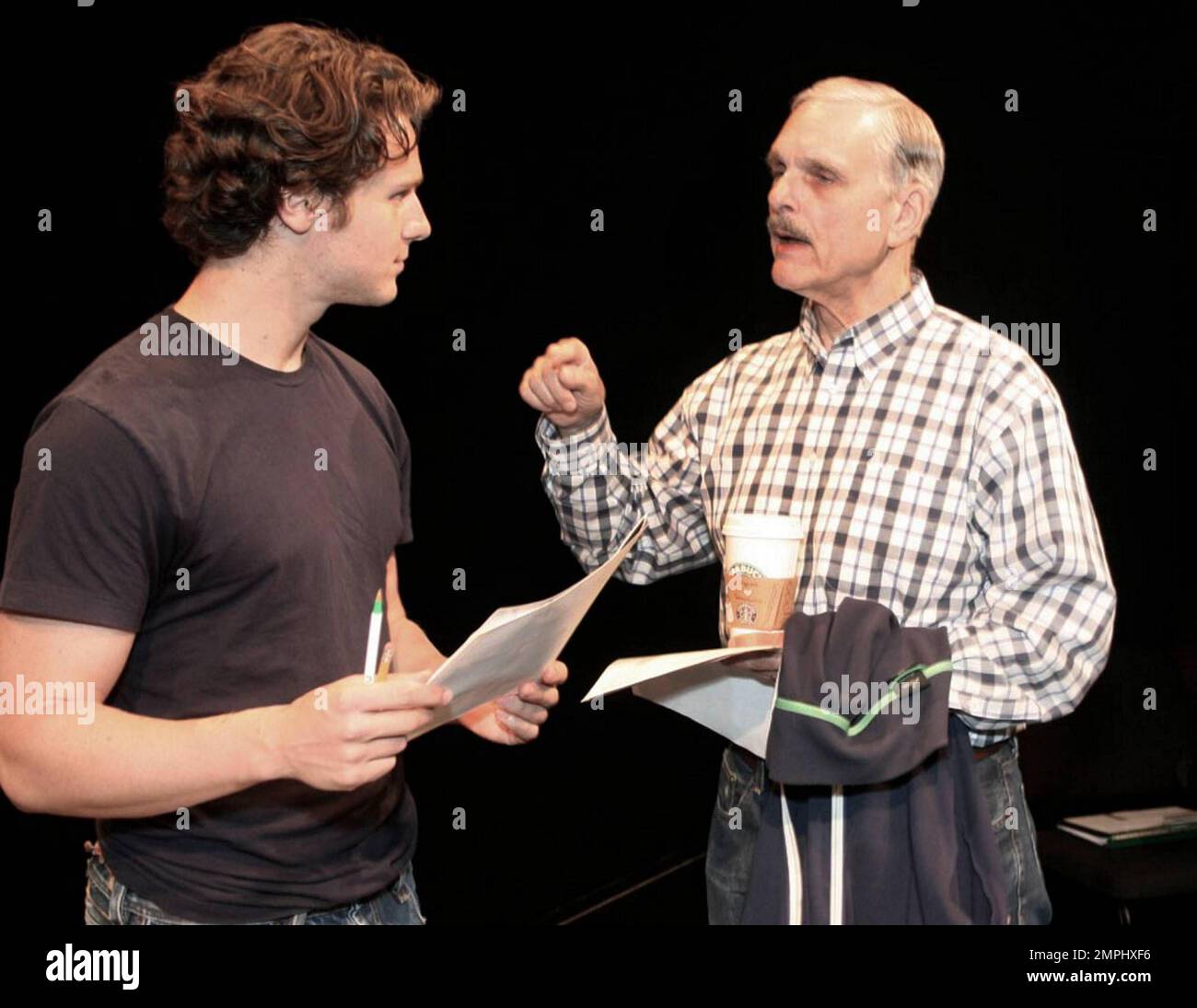 EXCLUSIVE!! "Glee" actor Jonathan Groff and Keir Dullea backstage after ...