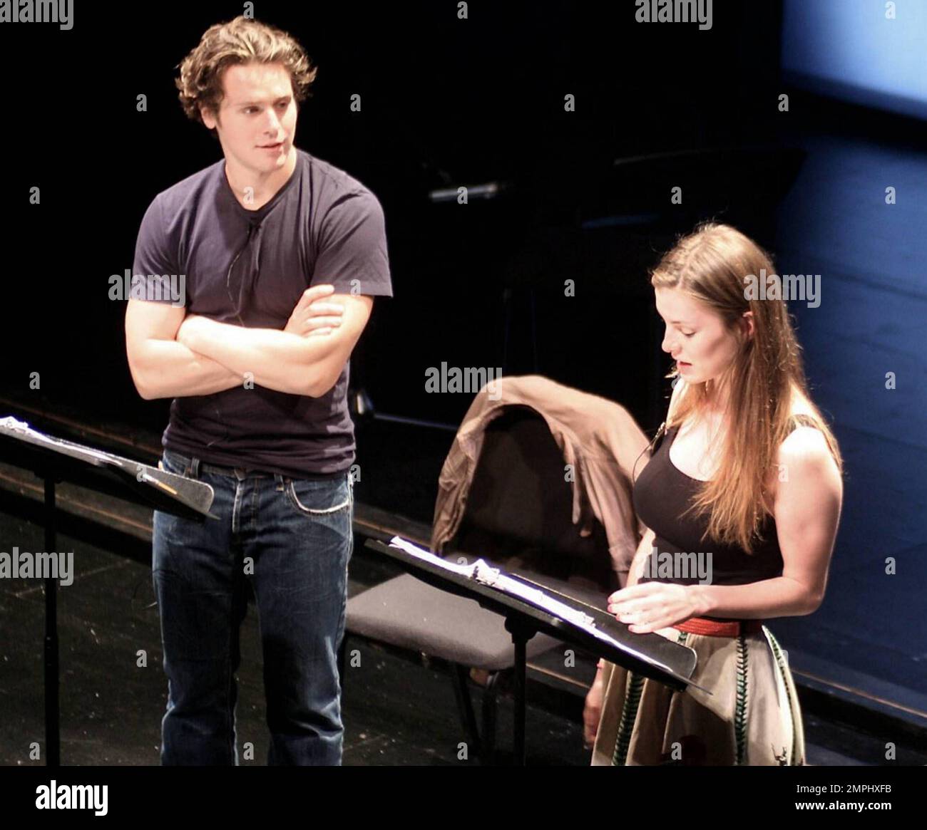 EXCLUSIVE!! "Glee" actor Jonathan Groff and actress Betty Gilpin during ...