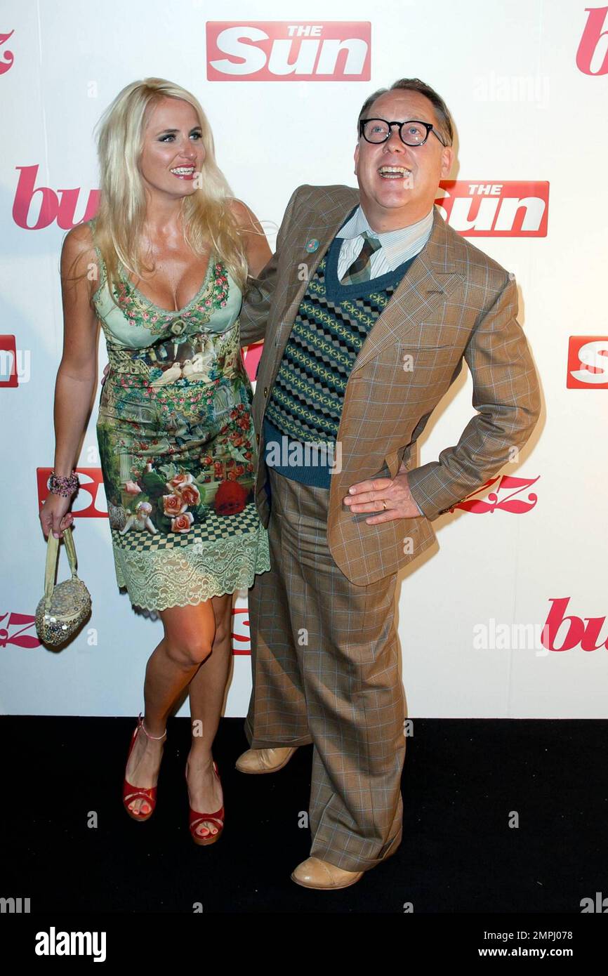 Vic Reeves and Nancy Sorrell arrive at the launch party for "The Buzz ...