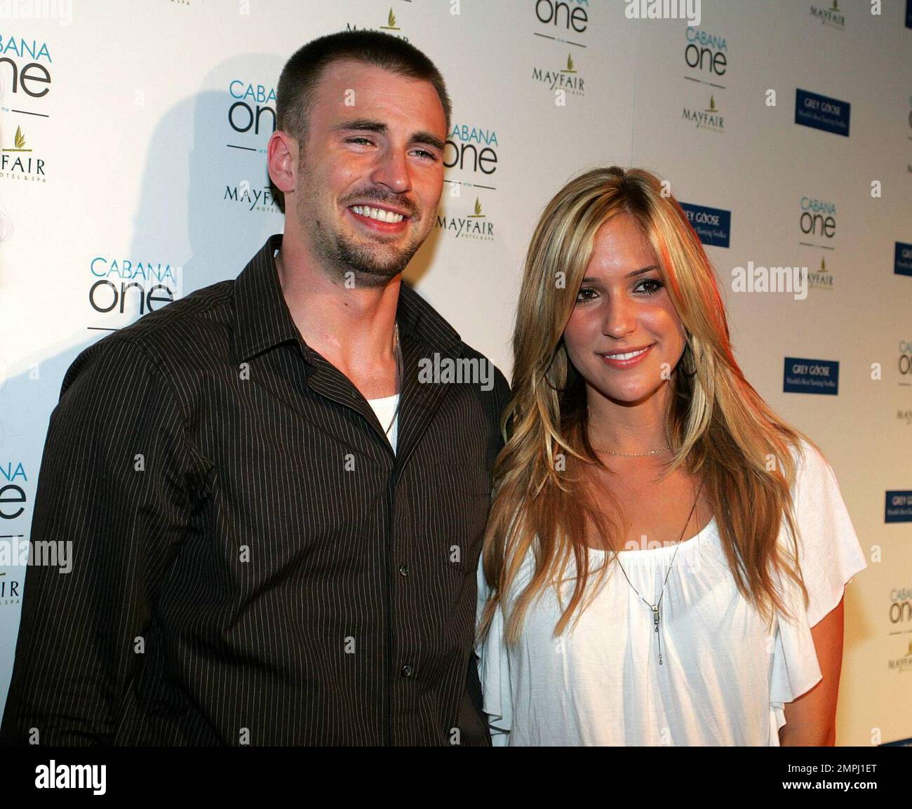 Chris Evans (L) and Kristin Cavallari appear on the red carpet for the ...