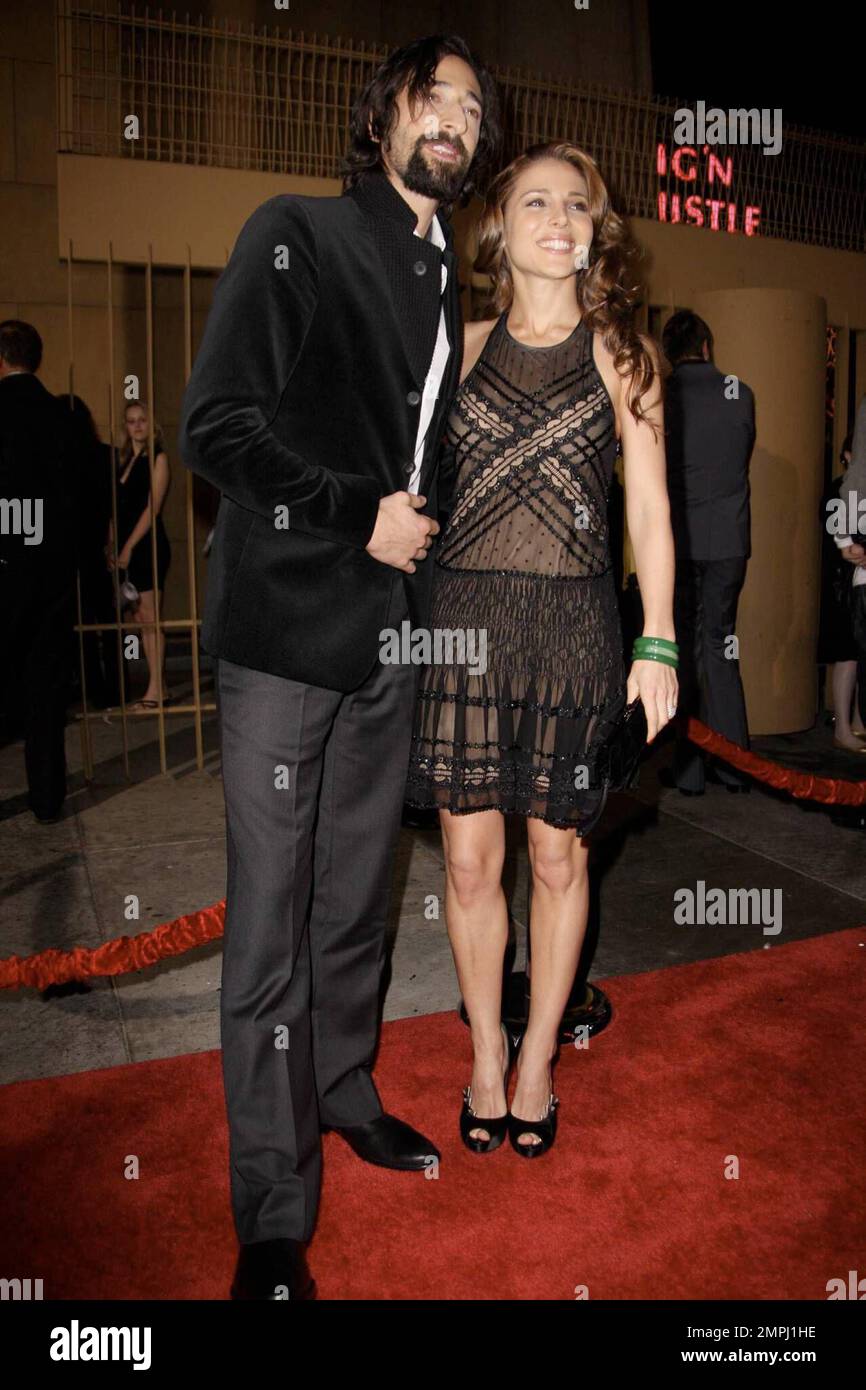 Adrien Brody and fiancee Elsa Pataki the premiere of "Cadillac Records ...