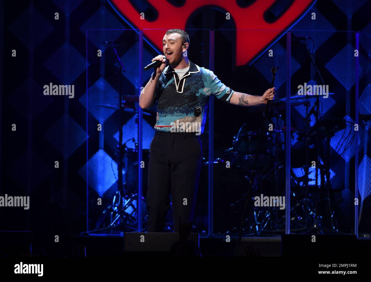Singer-songwriter Sam Smith performs at Z100's iHeartRadio Jingle Ball ...