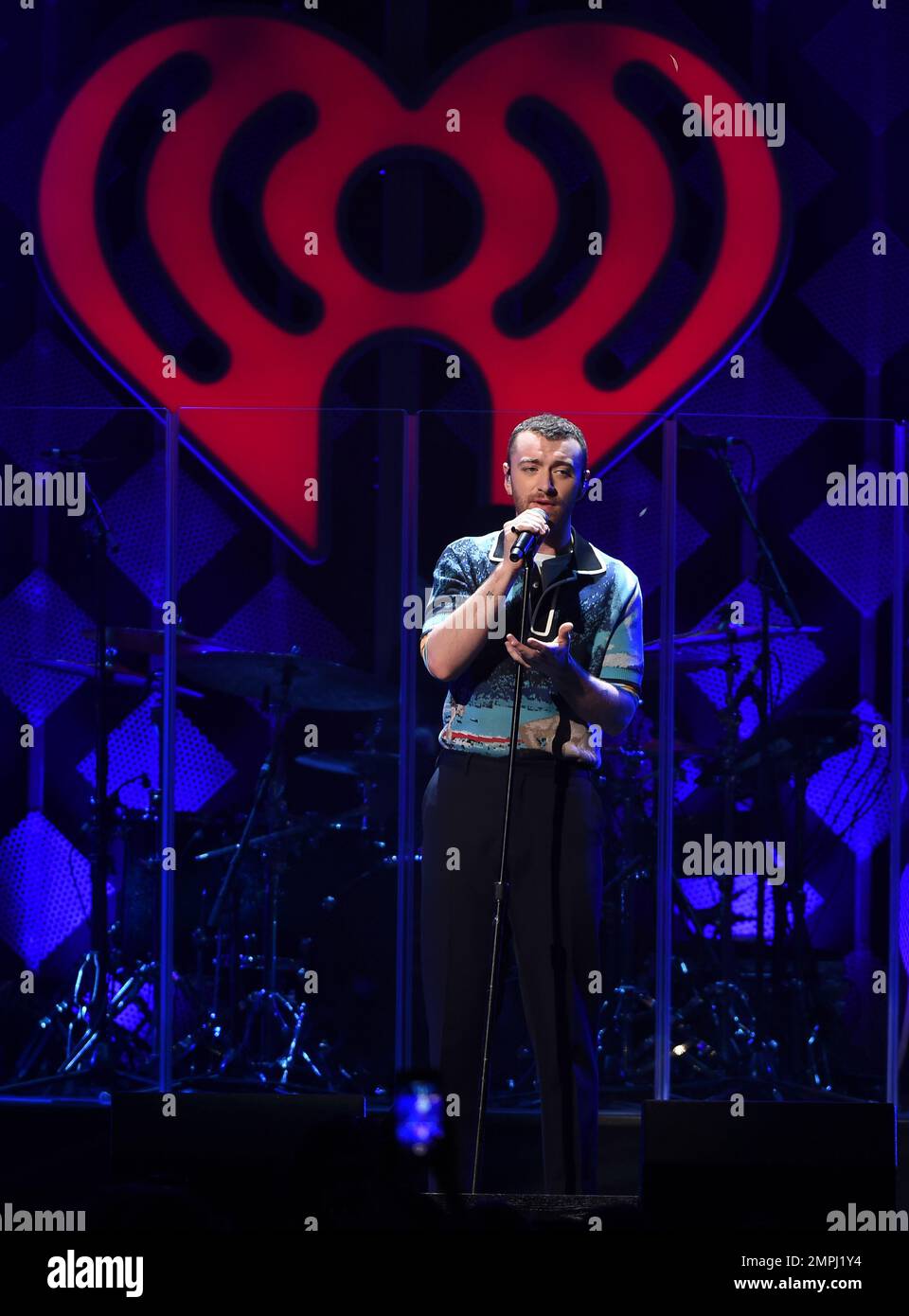 Singer-songwriter Sam Smith performs at Z100's iHeartRadio Jingle Ball ...