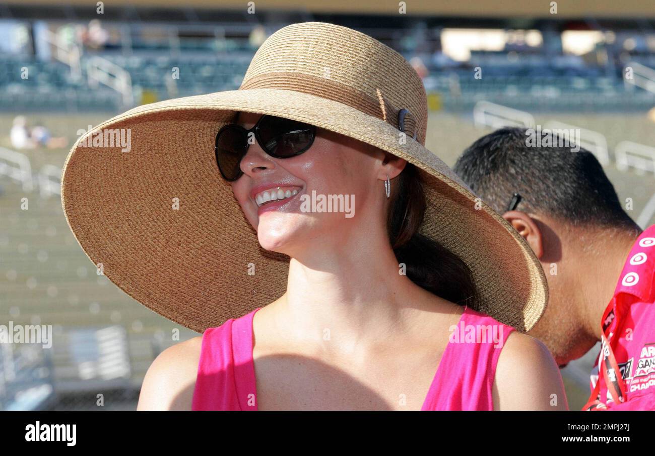 Actress Ashley Judd, wife of competing race car driver Dario Franchitti ...
